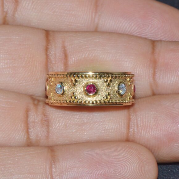 ExoticGoldJewelry | Jewelry | Gorgeous Natural Diamond Ruby 8k Solid ...